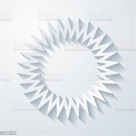 스타 버스트 태양 버스트 배지 빈 배경에 용지 절단 효과가 있는 아이콘 3차원 형태에 대한 스톡 벡터 아트 및 기타 이미지 3차원 형태 개념 공란 Istock