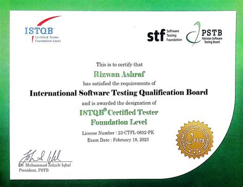 Rizwan Ashraf On Linkedin Qa Success Istqb Istqbcertified Sqa Opportunities Career 19