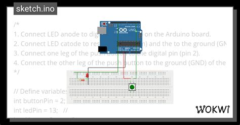 Push Button Led Control Copy Wokwi Esp32 Stm32 Arduino Simulator