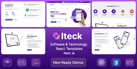 Iteck React Next Js Software Technology Template By ThemesCamp