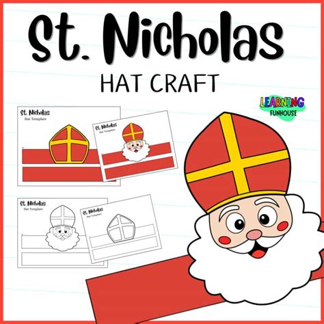 St Nicholas Day Hat Craft December Activity Kindergarten Tpt