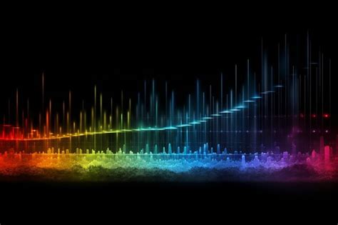 Premium Ai Image Electromagnetic Spectrum Over Black Background