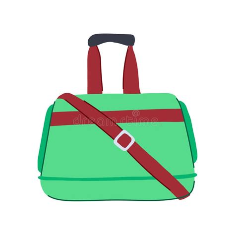 Luggage Duffel Bag Cartoon Vector Illustration Stock Vector