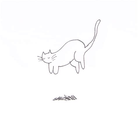 Cat Floating  By Hoppip