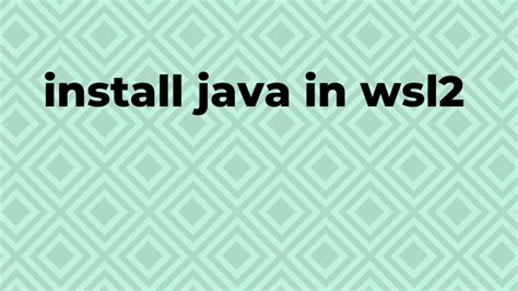 Solved Install In Wsl2 In Java Sourcetrail
