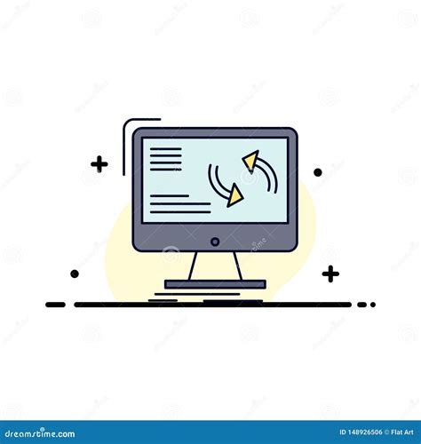 Synchronization Sync Information Data Computer Flat Color Icon