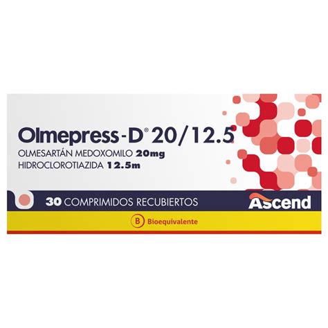 Olmesartán Medoxomilo 20 Mg Hidroclorotiazida 12 5mg