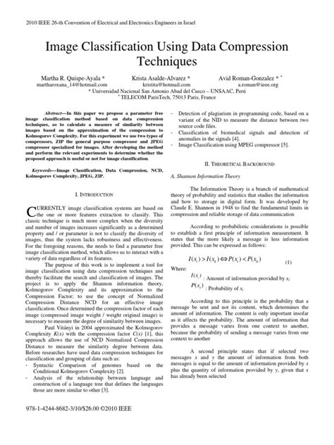 Pdf Image Classification Using Data Compression Techniques Dokumen Tips