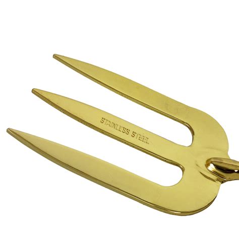 Beech Wood Fork Gold Plated Stainless Steel Hortology Hortology