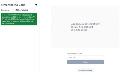 Screenshot To Code Screenshot To Code Screenshot To Code 功能简介