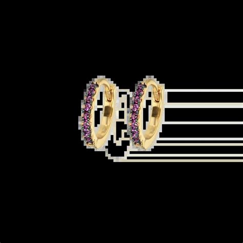 Emilia By Bon Dep Small Hoops Ink Cerise Follestad