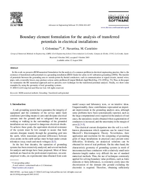 Pdf Boundary Element Formulation For The Analysis Of Transferred