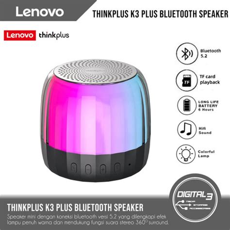 Lenovo Thinkplus K Plus Bluetooth Wireless Speaker Tws Stereo Mic Digital Store
