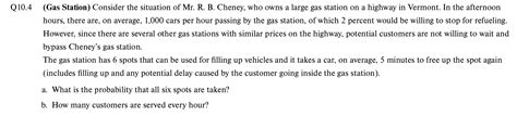 Solved Q104 Gas Station ﻿consider The Situation Of Mr