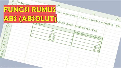 Rumus Excel Abs Untuk Apa At Andrew Quesada Blog