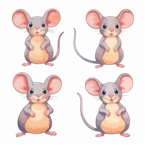 Premium Vector Whimsical Mouse Illustrations In Vector Format Adding