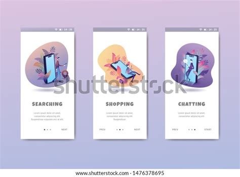 Set Onboarding Screens User Interface Kit Stock Vector Royalty Free 1476378695 Shutterstock