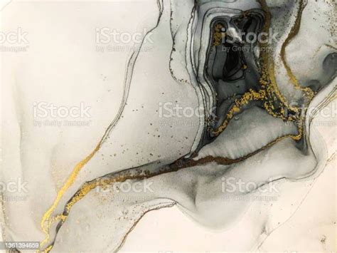추상밝은 색의 유체 배경 황금 줄무늬가 있는 손으로 그린 알코올 페인팅 배경 디자인을 위한 액체 잉크 기술 텍스처 건강관리와 의술에 대한 스톡 사진 및 기타 이미지 Istock