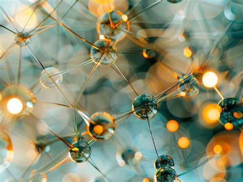 Premium Photo A Closeup Of An Abstract Molecular Structure Of An With Spheres Interlocked In