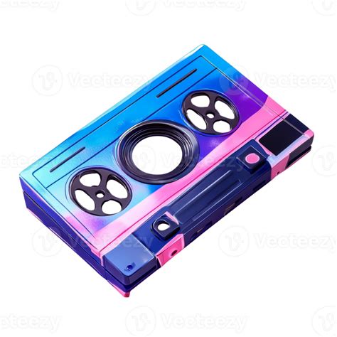 A Vibrant Colorful Cassette Tape Design 55659876 Png