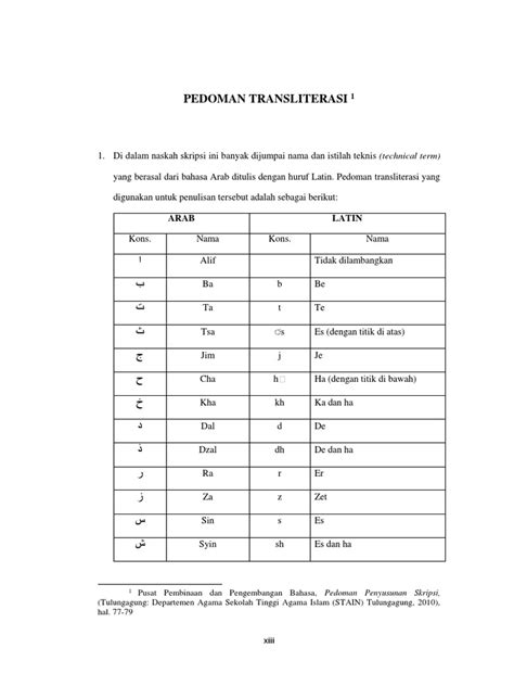 Pedoman Transliterasi Pdf