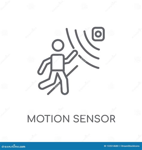 Motion Sensor Linear Icon Modern Outline Motion Sensor Logo Con Stock Vector Illustration Of