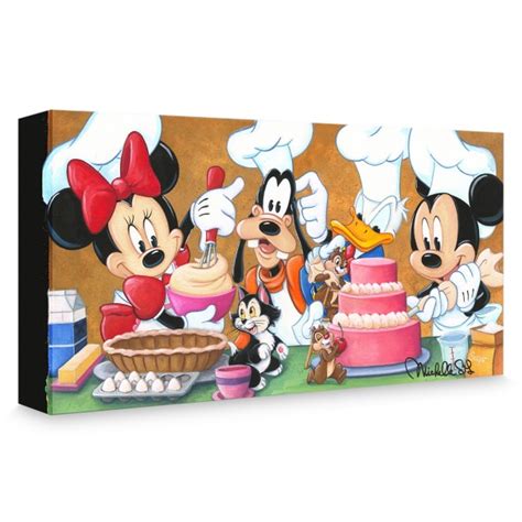 Mickey Mouse And Friends Happy Kitchen Giclée On Canvas By Michelle