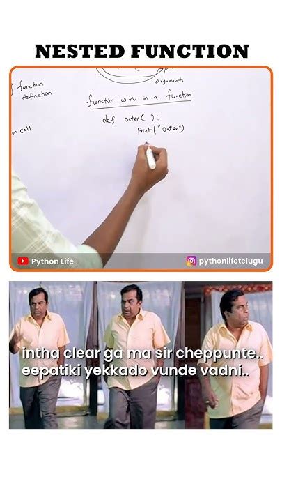 Nested Function Python In Telugu Youtube