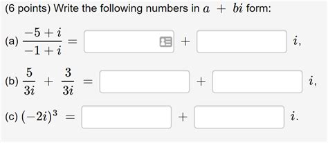 solved 6 points write the following numbers in a bi form