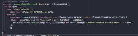 Dynamic Import Not Being Resolved Into Code Split Output Files · Issue