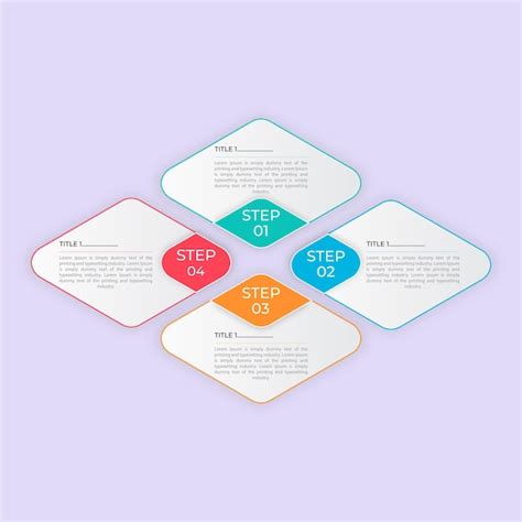 Premium Vector 4 Steps Business Infographics Template Design