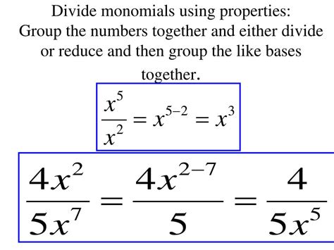 PPT Multiplying And Dividing Monomials PowerPoint Presentation Free Download ID