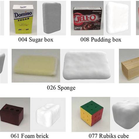 The Nine Selected Box Like Objects Images And Meshes From Ycb Set