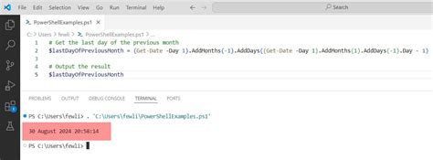 Powershell Get The Last Day Of The Previous Month