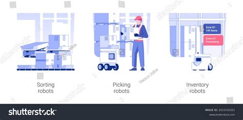 Autonomous Mobile Robots Isolated Concept Vector Stock Vector Royalty Free 2221510321