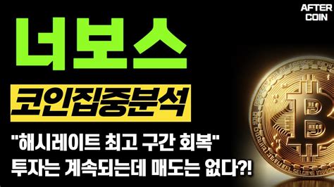 너보스 코인 해시레이트 최고 구간 회복 투자는 계속되는데 매도는 없다 너보스코인 너보스코인가격 너보스코인전망 너보스코인분석 Youtube