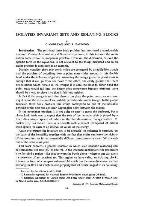pdf isolated invariant sets and isolating blocks