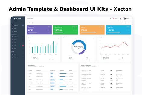 admin templates and dashboard ui kits xacton