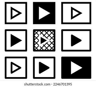 Play Button Icon Sideways Triangle Media Stock Vector Royalty Free Shutterstock