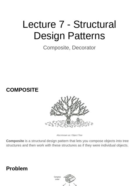 Lecture 7 Structural Design Patterns Composite Decorator Pdf