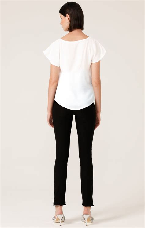 Analia Reversible Stretch Top In White Sacha Drake