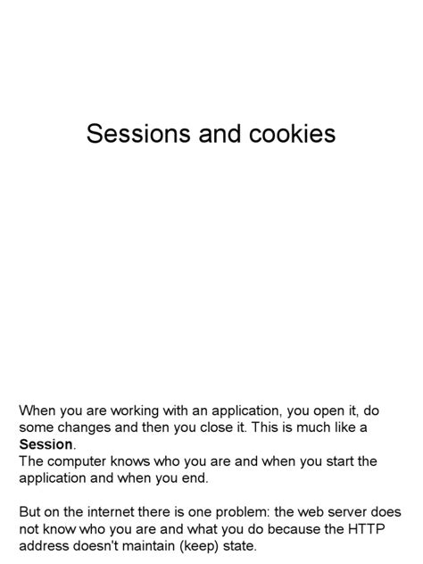 Lesson Php 02 Sessions And Cookies Pdf Cookie Web Server