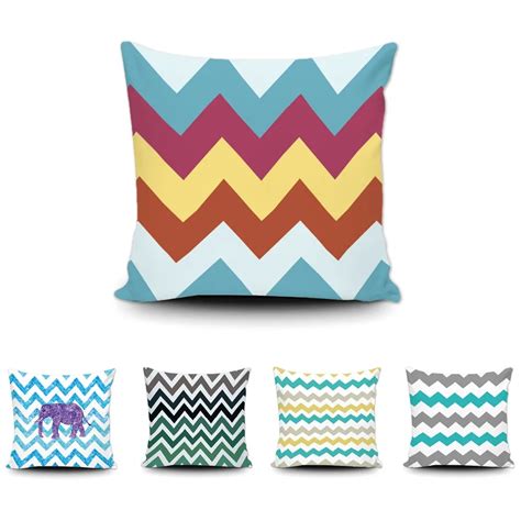 패션 물결 모양의 스트라이프 쿠션 커버 기하학적 북유럽 블랙 화이트 베개 케이스 지그재그 스트라이프 홈 소파 자동차 소파 장식 쿠션 케이스cushion Case