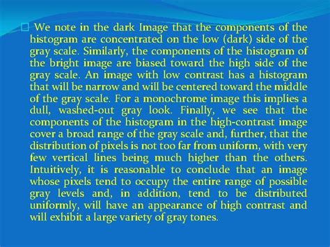 Histogram The Histogram Of An Image Is