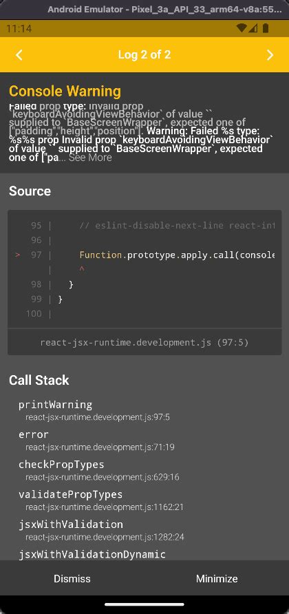 Hold 250 Dev Getting Console Warning In Android · Issue 11733