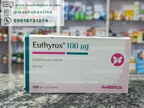 Euthyrox Levothyroxine 100mcg By 100 Tablets Maxhub Pharmacy