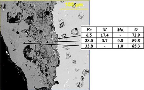 Semedx Analysis Of Multilayered Scale Structure Formed On Oxidized