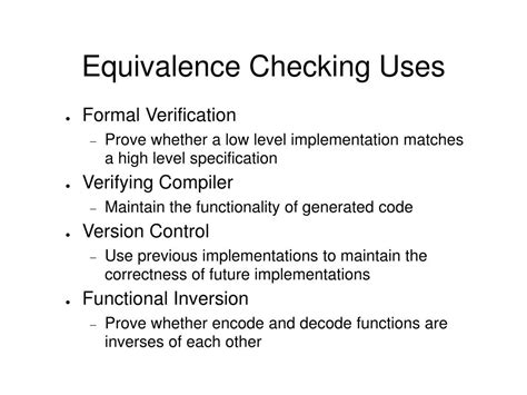 ppt equivalence checking powerpoint presentation free download id