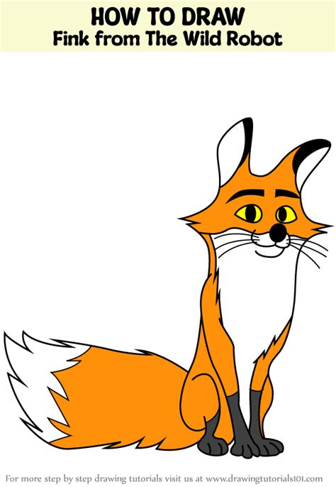 How To Draw Fink From The Wild Robot The Wild Robot Step By Step DrawingTutorials Com