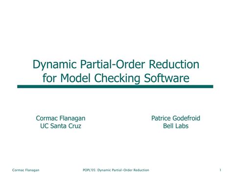 Ppt Dynamic Partial Order Reduction For Model Checking Software